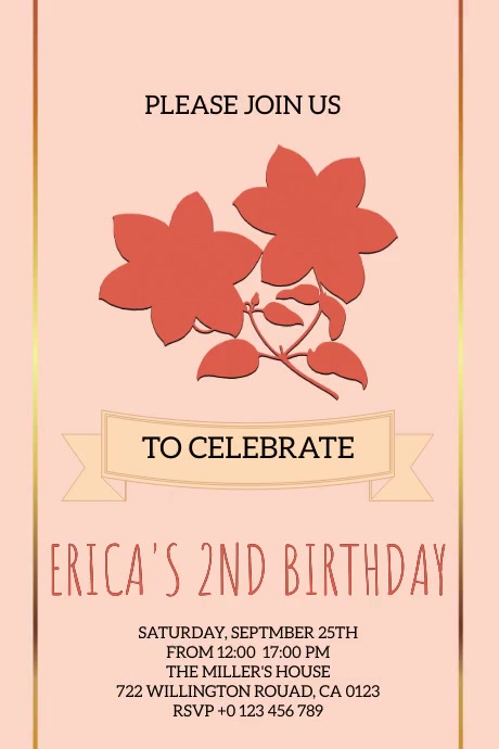 birthday invitation VIDEO card TEMPLATE | PosterMyWall