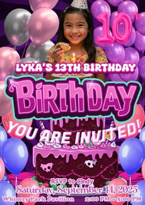 Birthday invitations Template | PosterMyWall