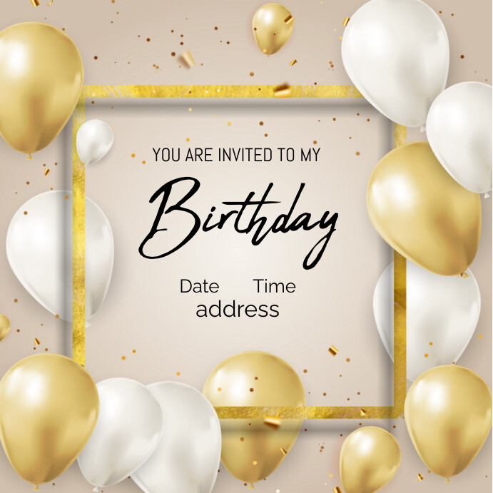 Birthday invite flyer Template | PosterMyWall