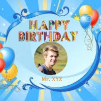 Birthday card design template. | PosterMyWall