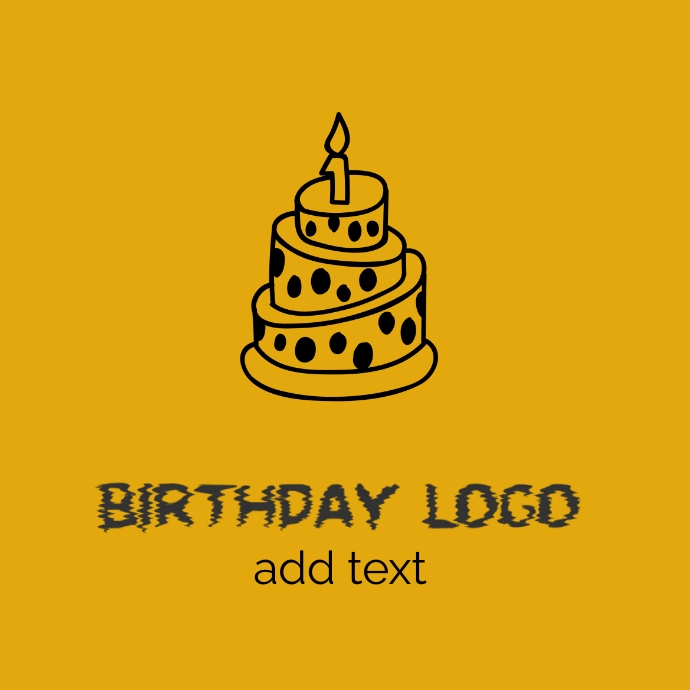 Birthday logo design template. | PosterMyWall