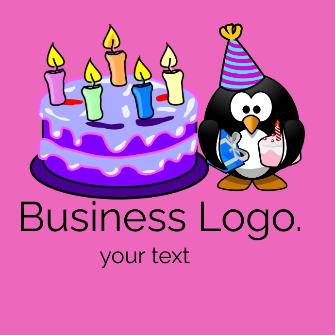 Birthday logo design template. | PosterMyWall