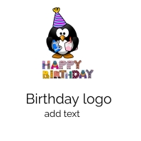 Happy birthday invitation card logo template. | PosterMyWall