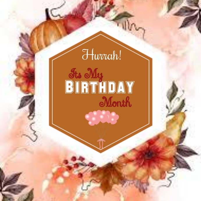 birthday month, birthday announcement post Template | PosterMyWall