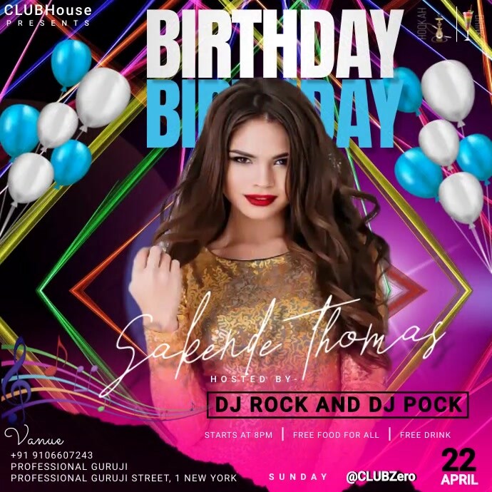 birthday night/celebrating another year Template | PosterMyWall