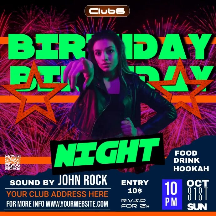 Birthday night celebration ads Template | PosterMyWall