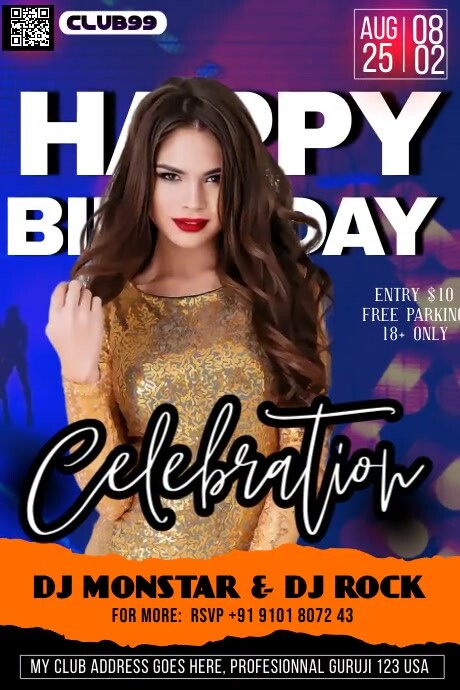 birthday night celebration flyer Template | PosterMyWall