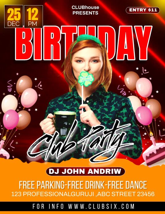 Plantilla de birthday night Club Party | PosterMyWall