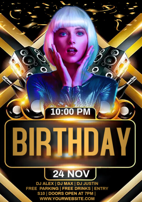 Plantilla de birthday night | PosterMyWall