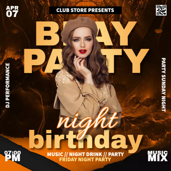 Copy of Birthday Night Party | PosterMyWall