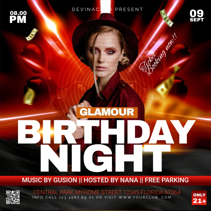Birthday Night Party Template | PosterMyWall