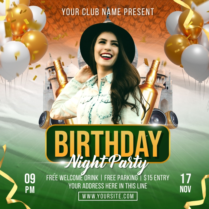 Copy of Birthday Night Party Social Media Post | PosterMyWall