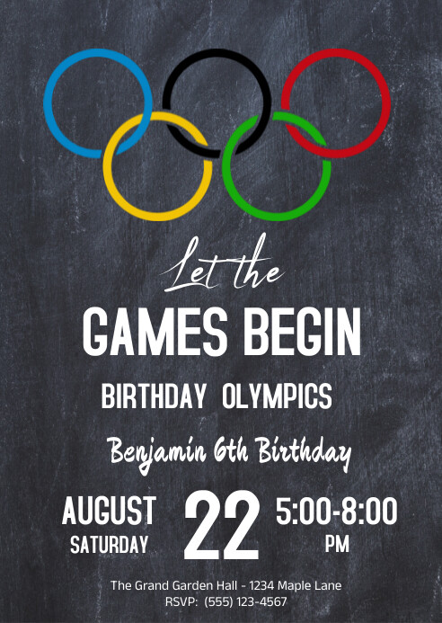 Copy of BIRTHDAY OLYMPICS INVITATION | PosterMyWall