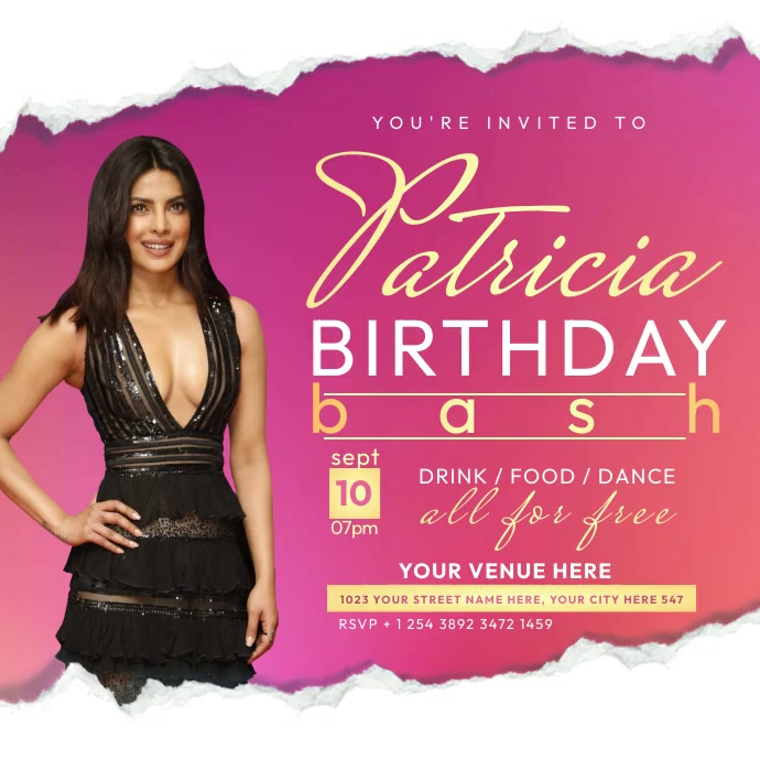 birthday party, birthday bash Template | PosterMyWall