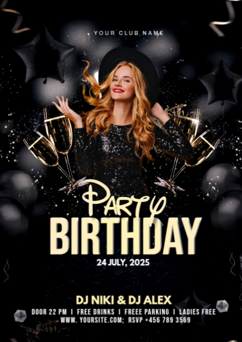 BIRTHDAY PARTY (1) Template | PosterMyWall