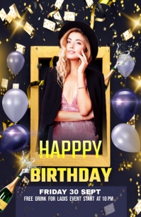 birthday party ad design template | PosterMyWall