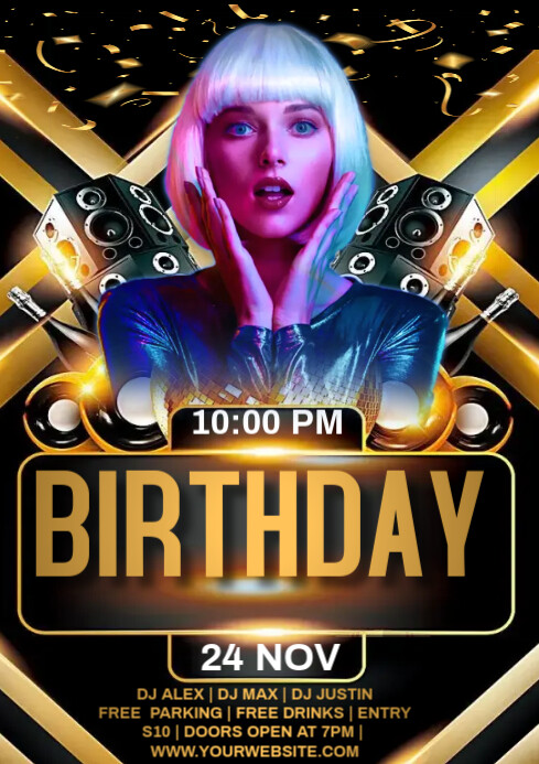Plantilla de birthday party ad design | PosterMyWall