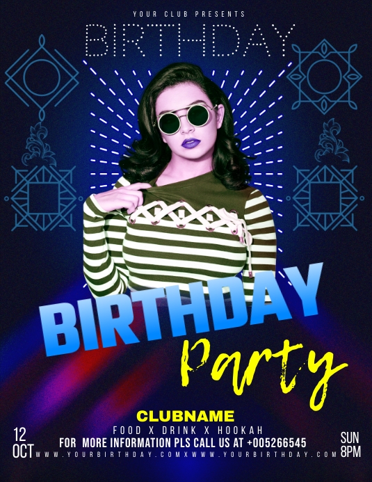 birthday party ad design Template | PosterMyWall