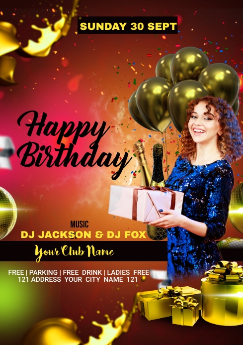 birthday party ad design template | PosterMyWall