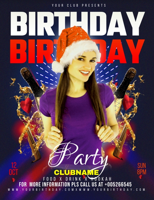 birthday party ad design Template | PosterMyWall