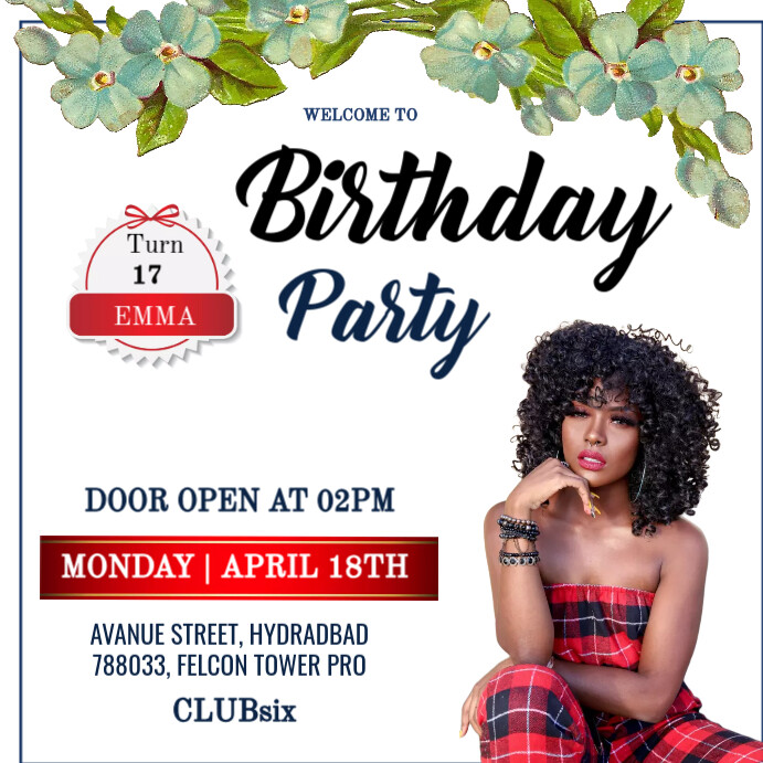 birthday party ad invite invitation for kids Template | PosterMyWall