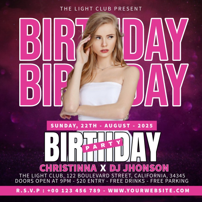 Birthday Party Ads Template | PosterMyWall
