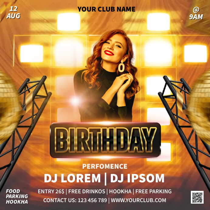 birthday party ads flyer Templat | PosterMyWall