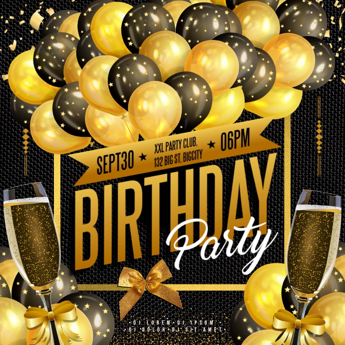 Copy of BIRTHDAY PARTY BANNER | PosterMyWall