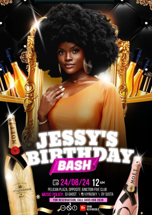 Plantilla de Birthday Party Bash Event Flyer Poster A4 | PosterMyWall