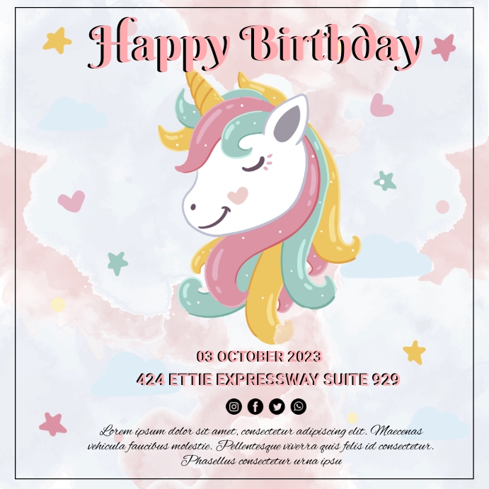 Birthday Party Card Template | PosterMyWall