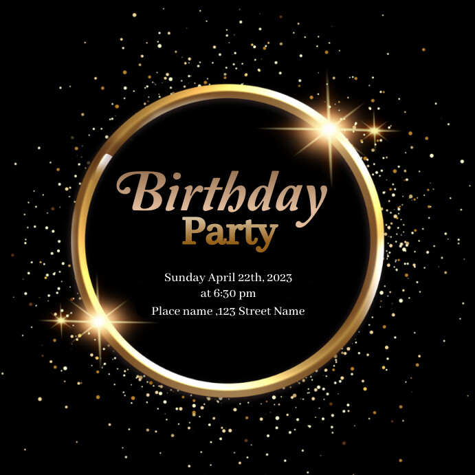Birthday party card template (1) | PosterMyWall