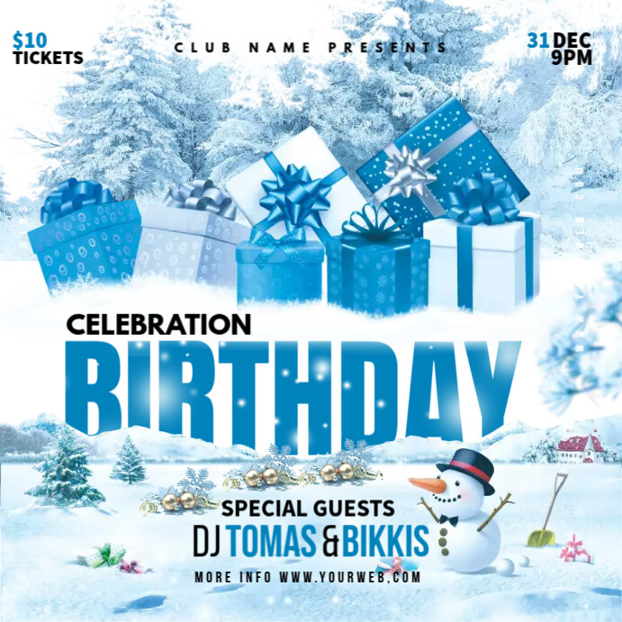 Birthday Party Celebration Template | PosterMyWall