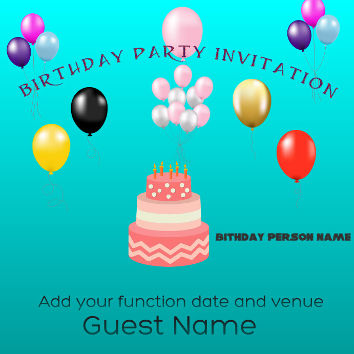 Birthday party Celebration Template | PosterMyWall