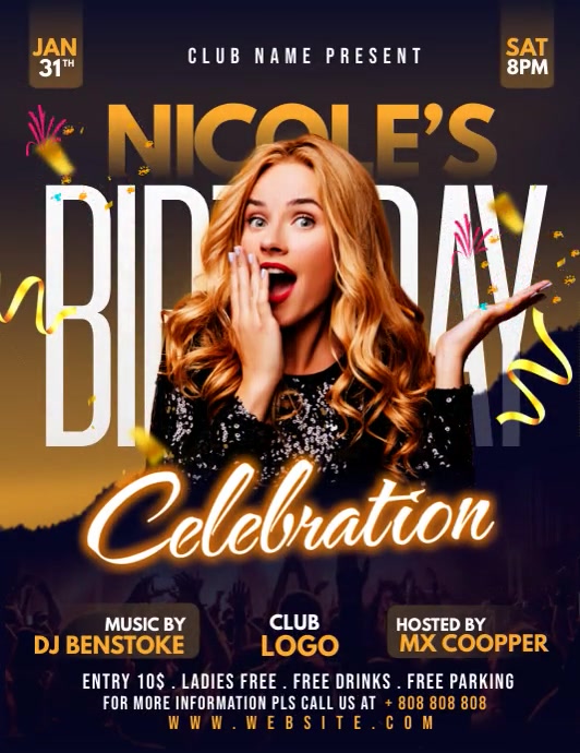 Birthday Party Celebration video ad Template | PosterMyWall