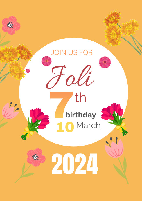 Birthday party day A2 template | PosterMyWall