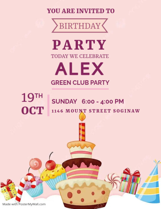 BIRTHDAY PARTY Template | PosterMyWall