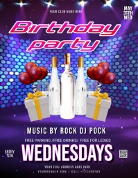 4Oth Happy Birthday Party Template | PosterMyWall