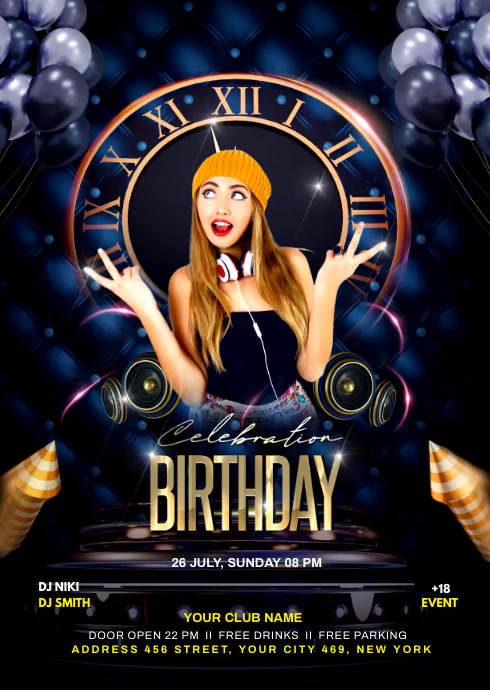 BIRTHDAY PARTY Template | PosterMyWall