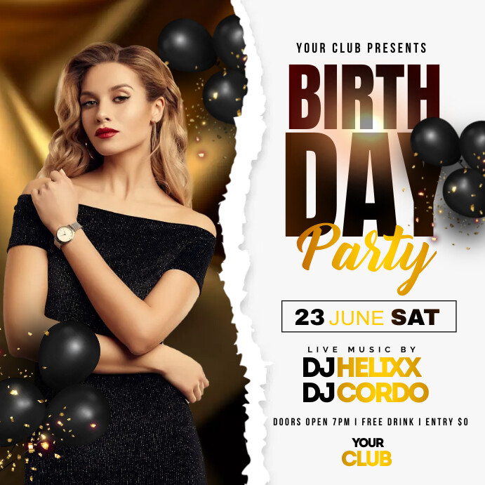 Copy of birthday party | PosterMyWall