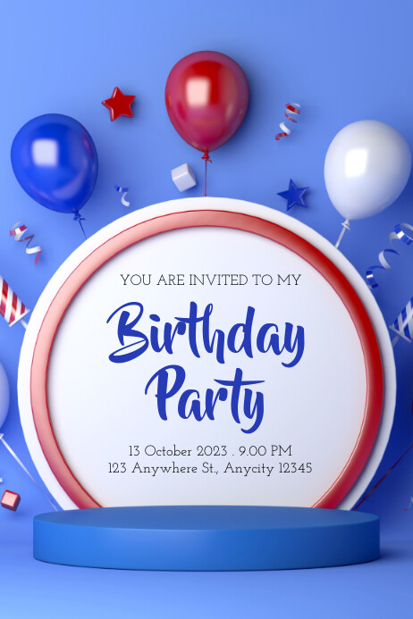 Birthday Party Template | PosterMyWall