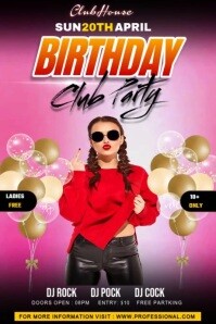 Birthday Party Flyer Template Postermywall