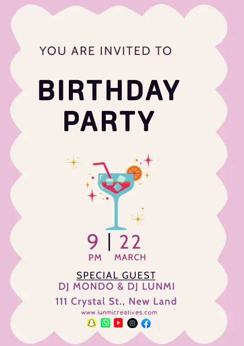 Birthday Party Template | PosterMyWall