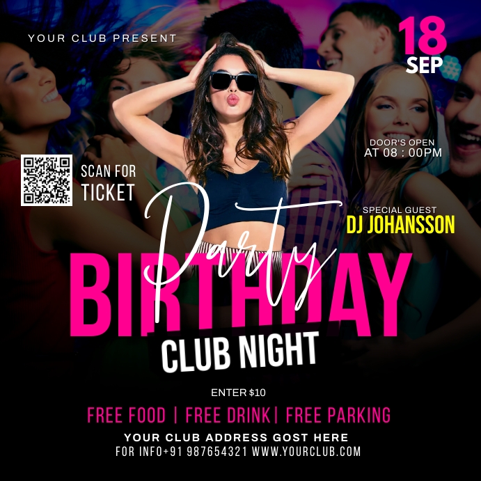Birthday party Template | PosterMyWall