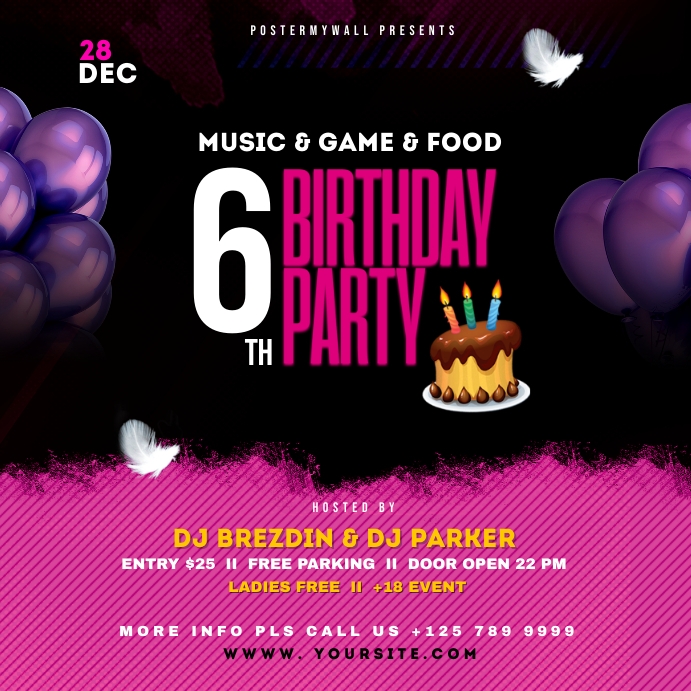 Copy of BIRTHDAY PARTY | PosterMyWall