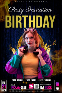 Birthday Party Flyer Template Postermywall