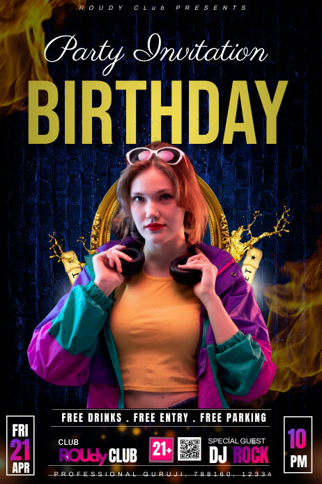 birthday party Template | PosterMyWall