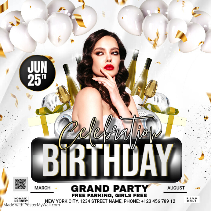 BIRTHDAY PARTY Template | PosterMyWall