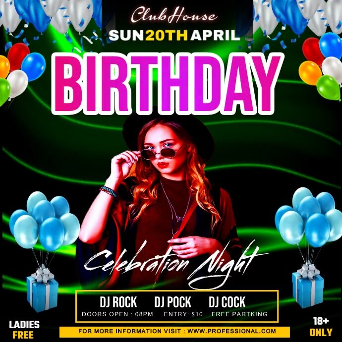 Copy of birthday party | PosterMyWall