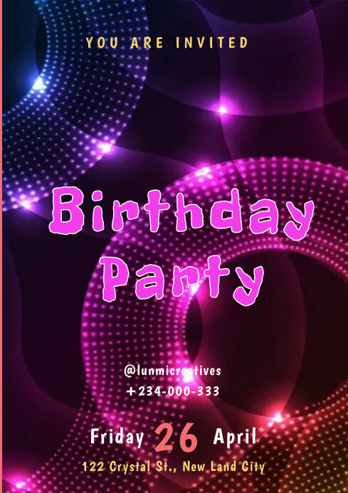 Birthday Party Template | PosterMyWall