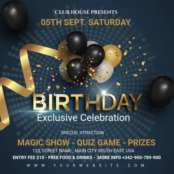 Copy of birthday party | PosterMyWall